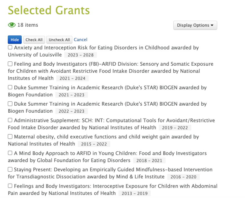 Research Section | Scholars@Duke Help